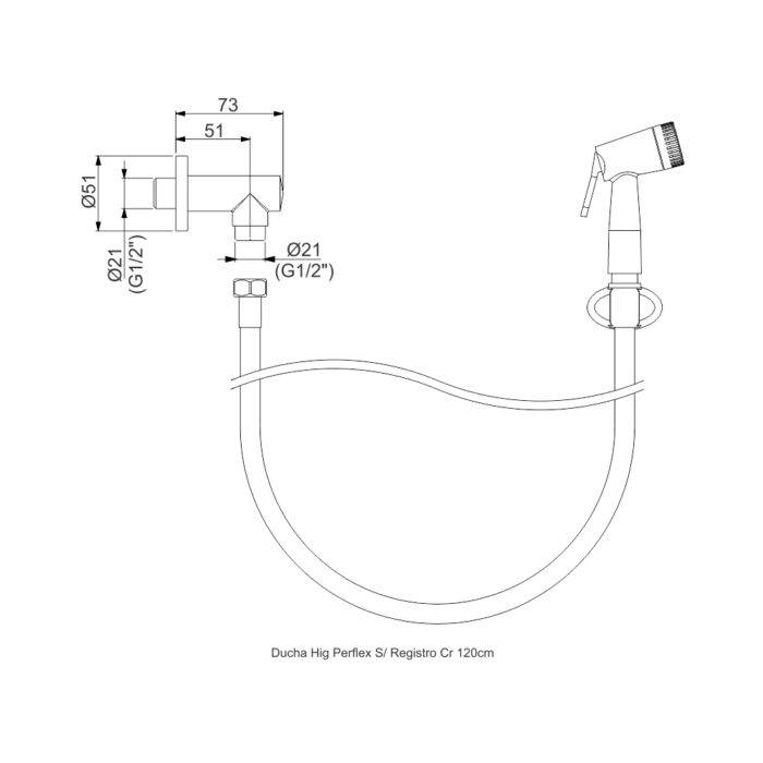 DUCHA HIGIÊNICA PERFLEX S/ REGISTRO - Perflex